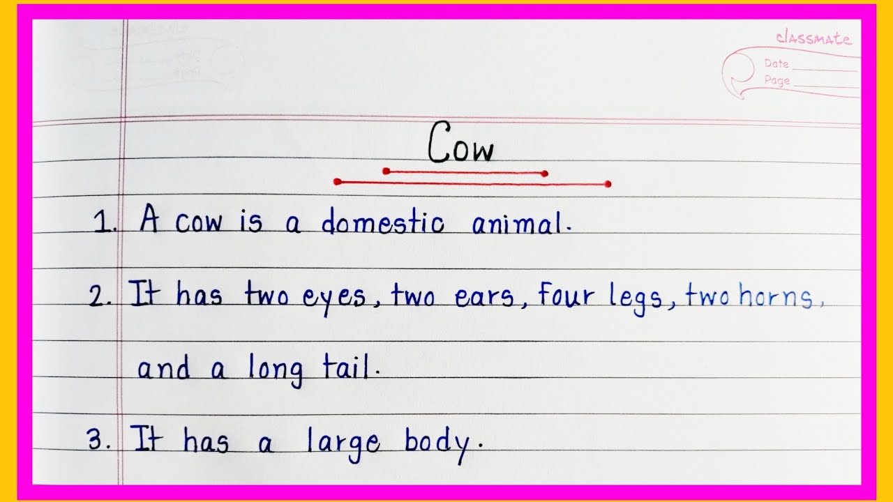 10 Lines Essay On Cow In English |Essay On Cow | Sentences About Cow ...