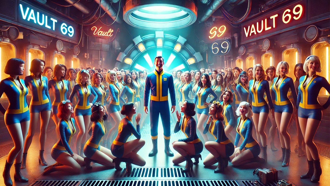 Fallout's Most TWISTED Vault! Vault 69 (999 Women, 1 Man) - YouTube