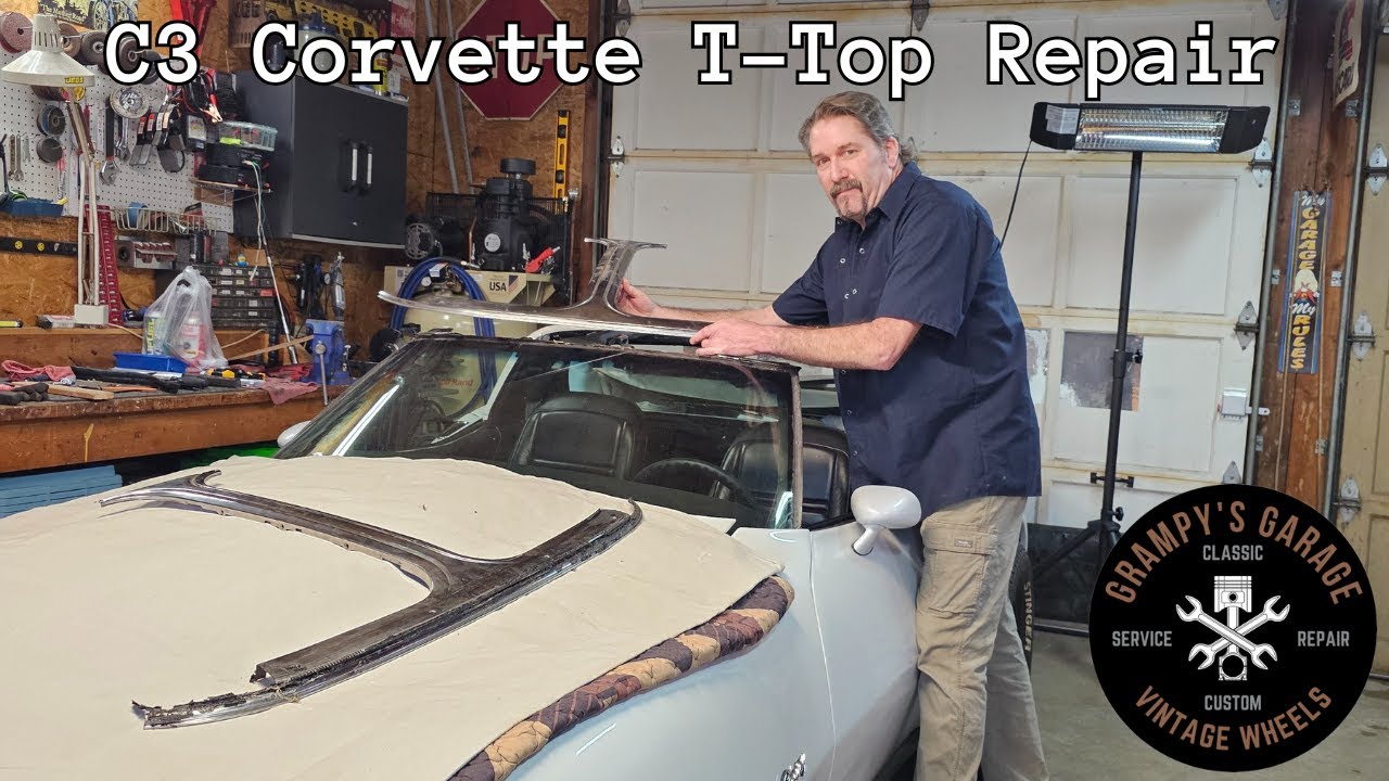 1976 C3 Corvette T Top and Windshield Molding Update - YouTube