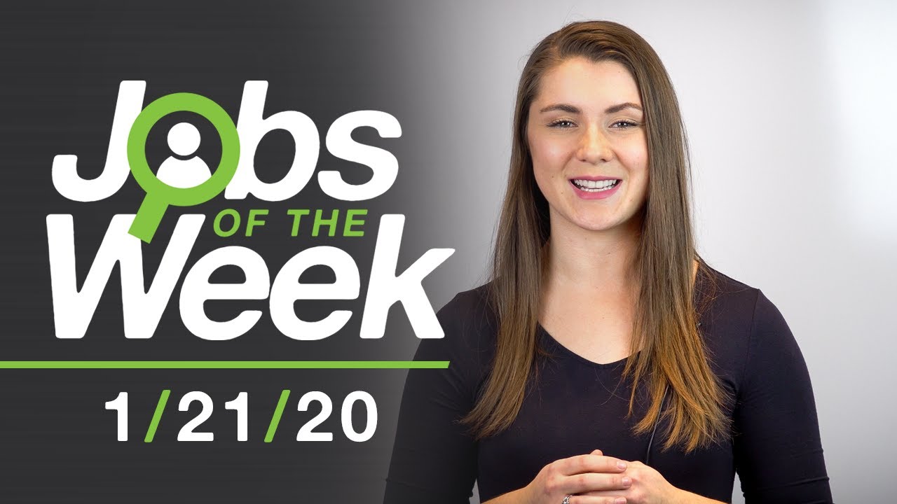 JobOdds Featured Jobs of the Week - January 21, 2020 - YouTube