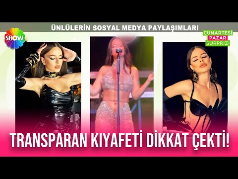 Simge Sağın'ın transparan kıyafeti gözden kaçmadı!