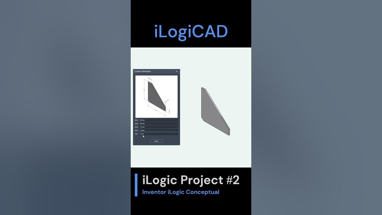iLogic Project #2 I Inventor iLogic #ilogic #Autodesk #simulation #mechanical #Design #engineers ...