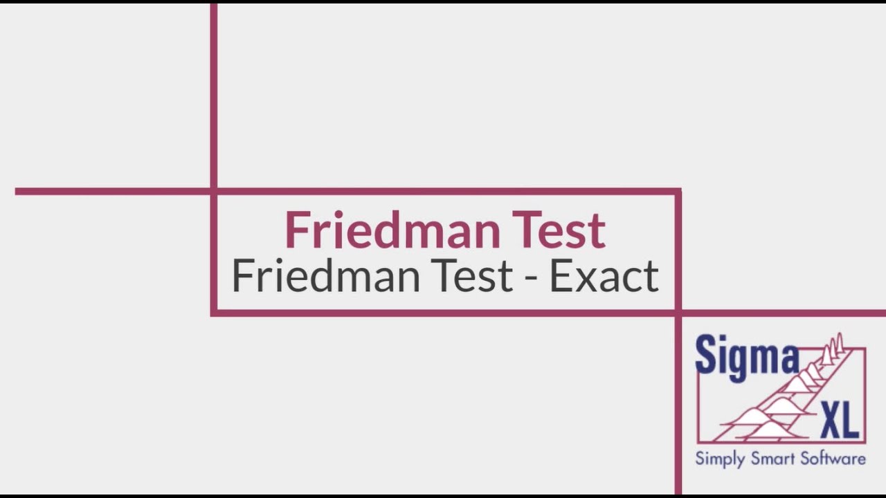 Friedman & Friedman - Exact Tests - YouTube
