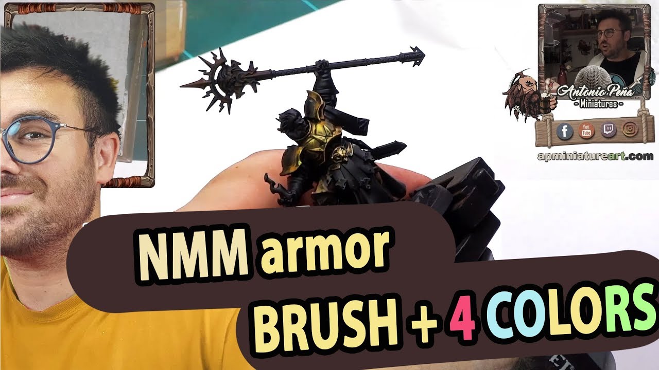 (Nighvault y AoS) How to paint a NMM armor using ONLY BRUSH and 4 ...