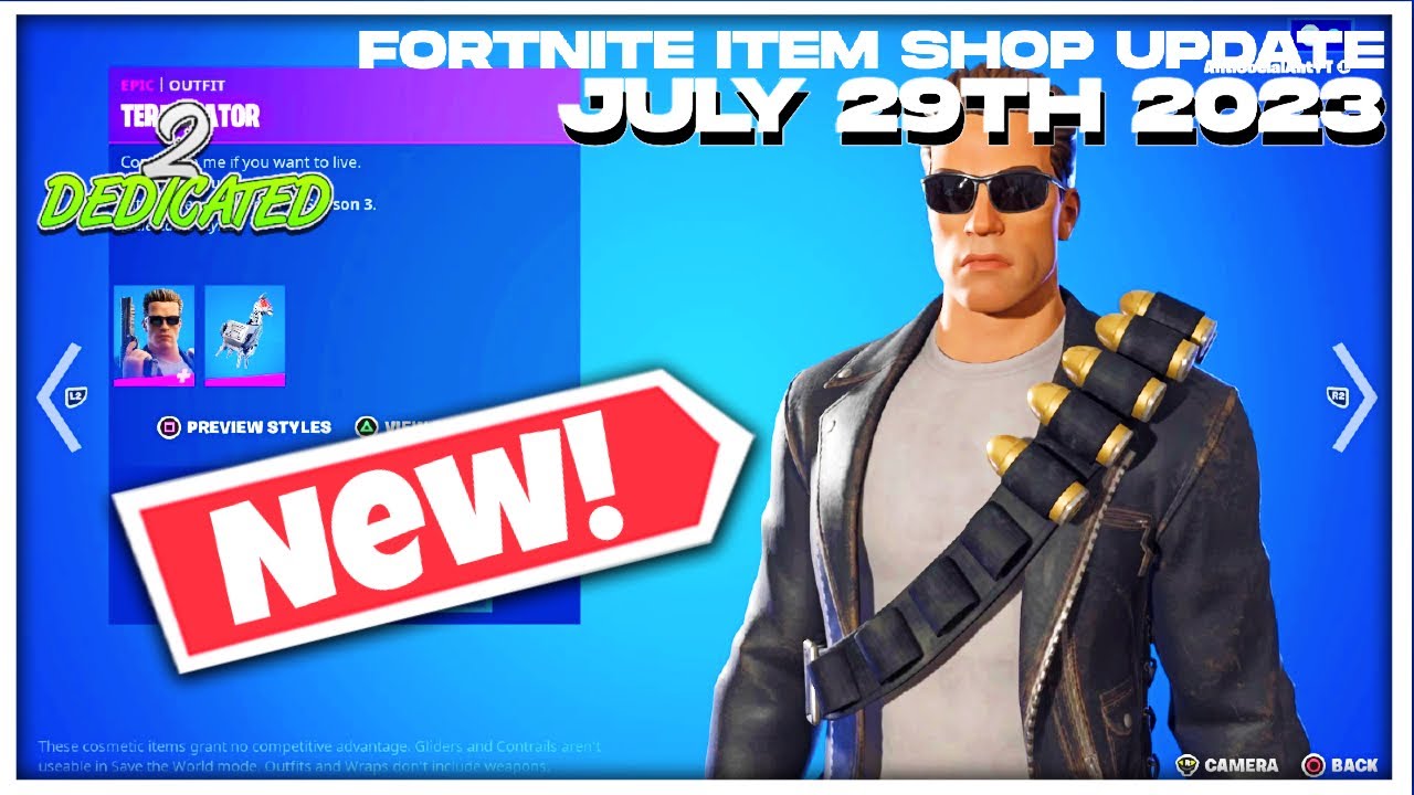 Fortnite Item Shop *NEW* TERMINATOR BUNDLE! (July 29th, 2023) - YouTube