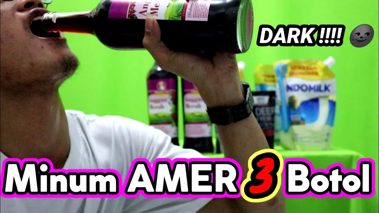 Mukbang Amer 3 Botol 🍷 | Minum Anggur Merah Cap Orang Tua - YouTube