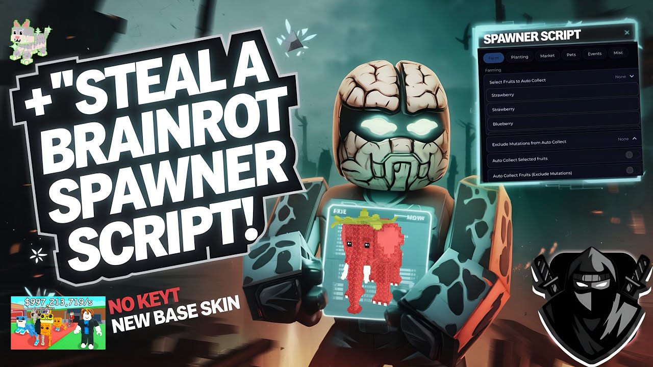 OP STEAL A BRAINROT Spawner Script *NO KEY* Brainrot Spawner + Base ...