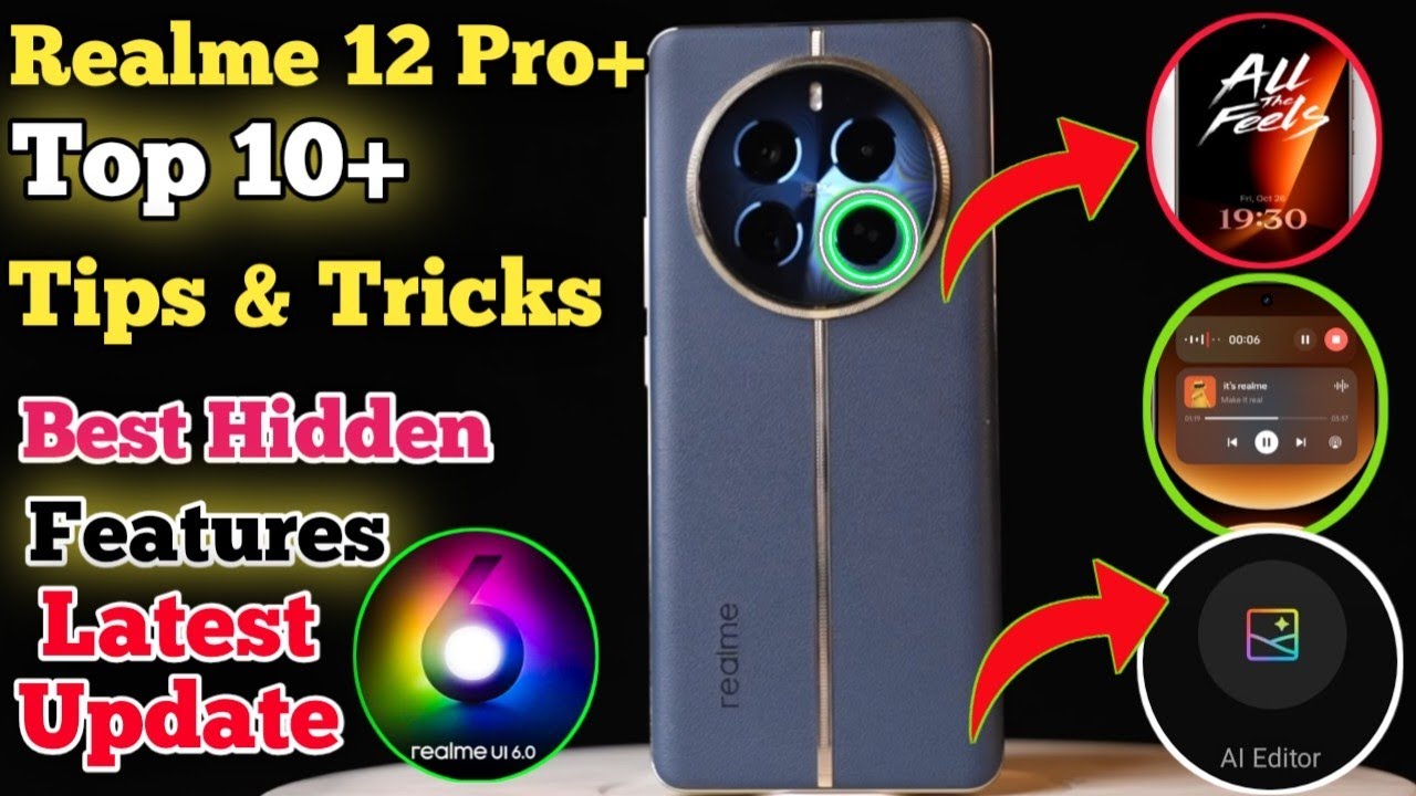 Realme UI 6.0 Update in Realme 12 Pro Plus || Tips And Tricks || Hidden ...