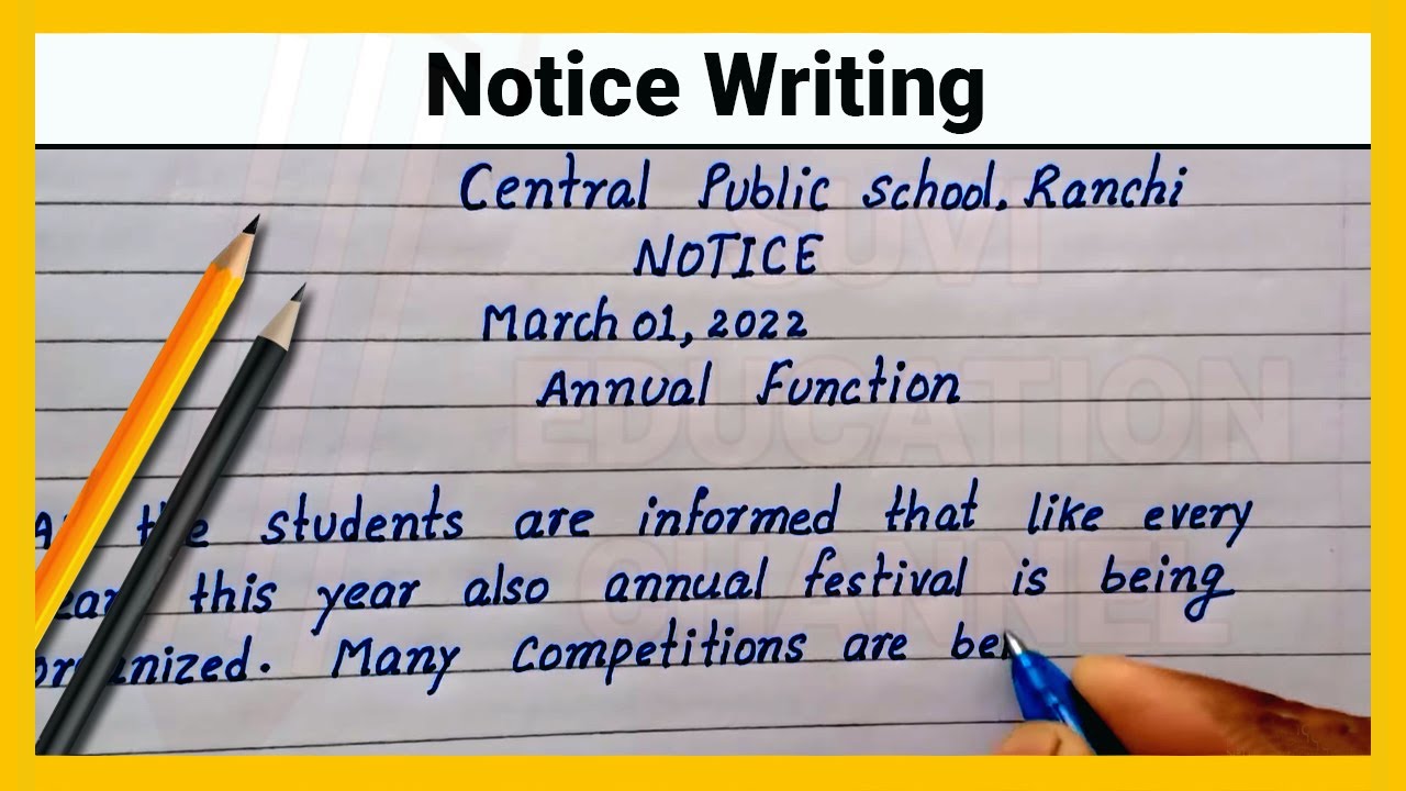 How To Write Notice Writing Write English Notice For School Annual How To Write Notice Writing Write English Notice For School Annual
