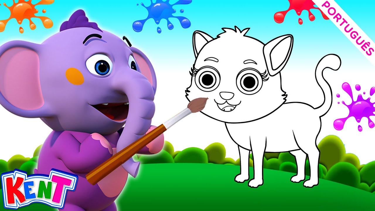 Diversão pintando animais com Kent | Aprenda Animais | Aprendizagem ...