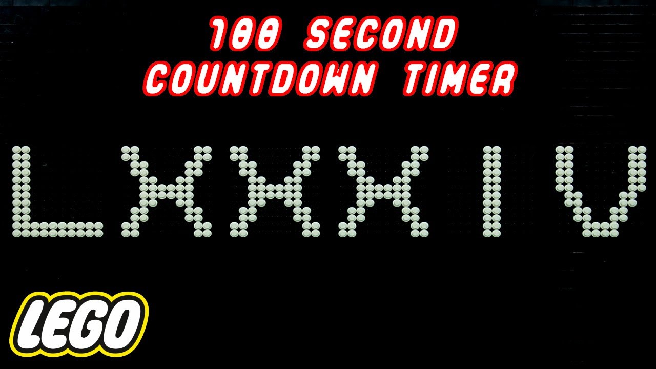 LEGO Roman Numbers 100 second Countdown Timer | LEGO Stop Motion || 8 ...