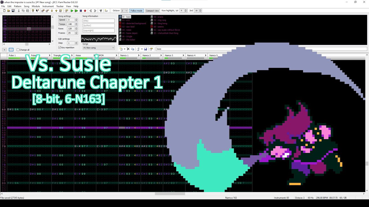 Vs. Susie - Deltarune Chapter 1 [8-bit, 6-N163] - YouTube