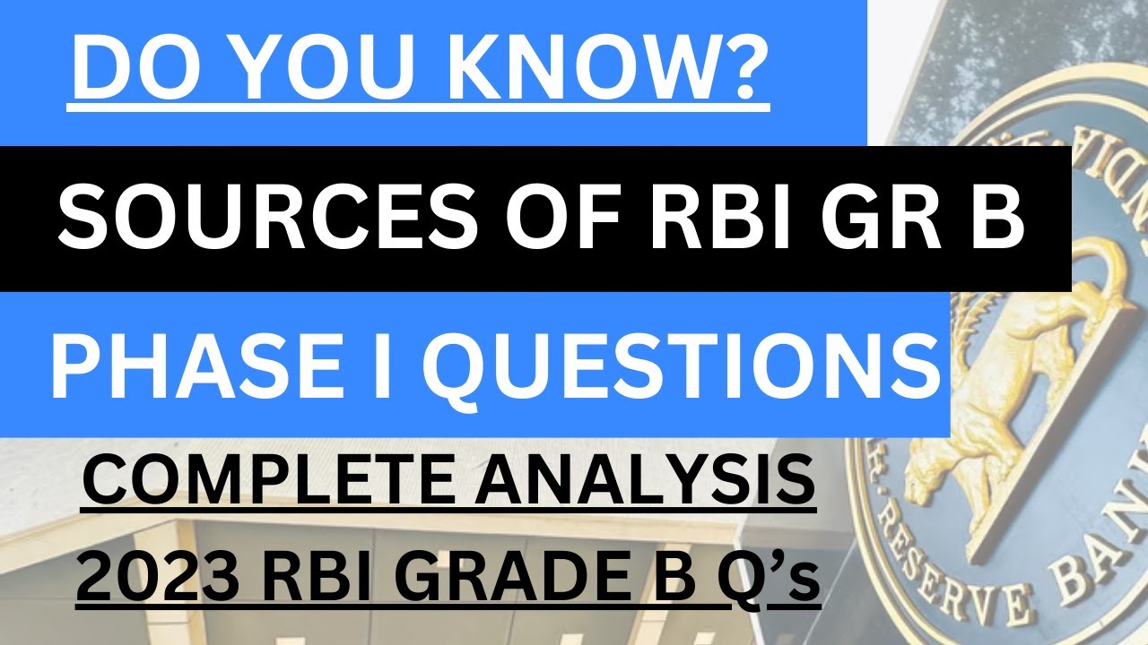 RBI Grade B Questions - SOURCE + RESOURCE - YouTube