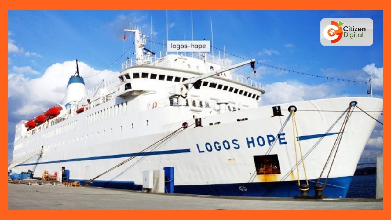 Luxurious ship with floating library docks in Mombasa - YouTube