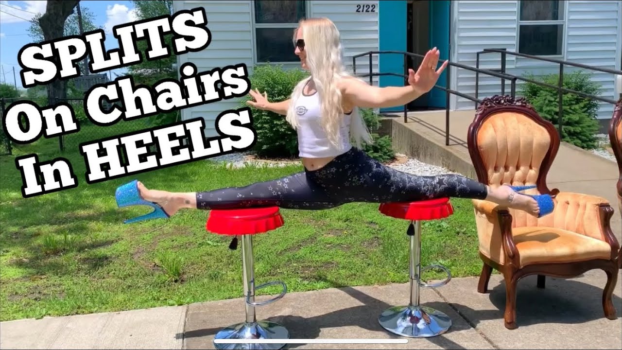 Doing SPLITS On All The Chairs IN HEELS | EXTREME HEELS CHALLENGE - YouTube