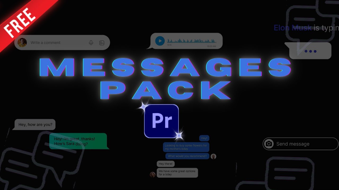 Text Messages Pack l MOGRT for Premiere Pro - YouTube