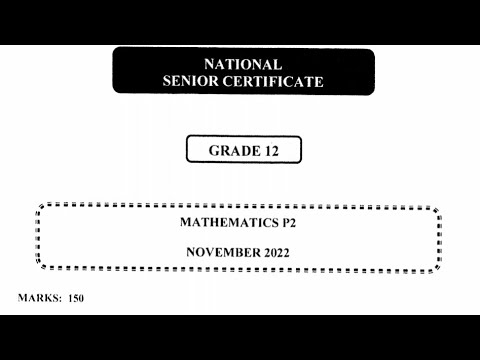 Mathematics paper2 Grade 12 Nov 2022 memo @zamokuhlemakhamba - YouTube