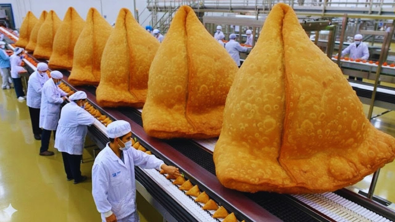 Inside the Samosa Factory Floor – (Full Process) How Mass-Produced ...
