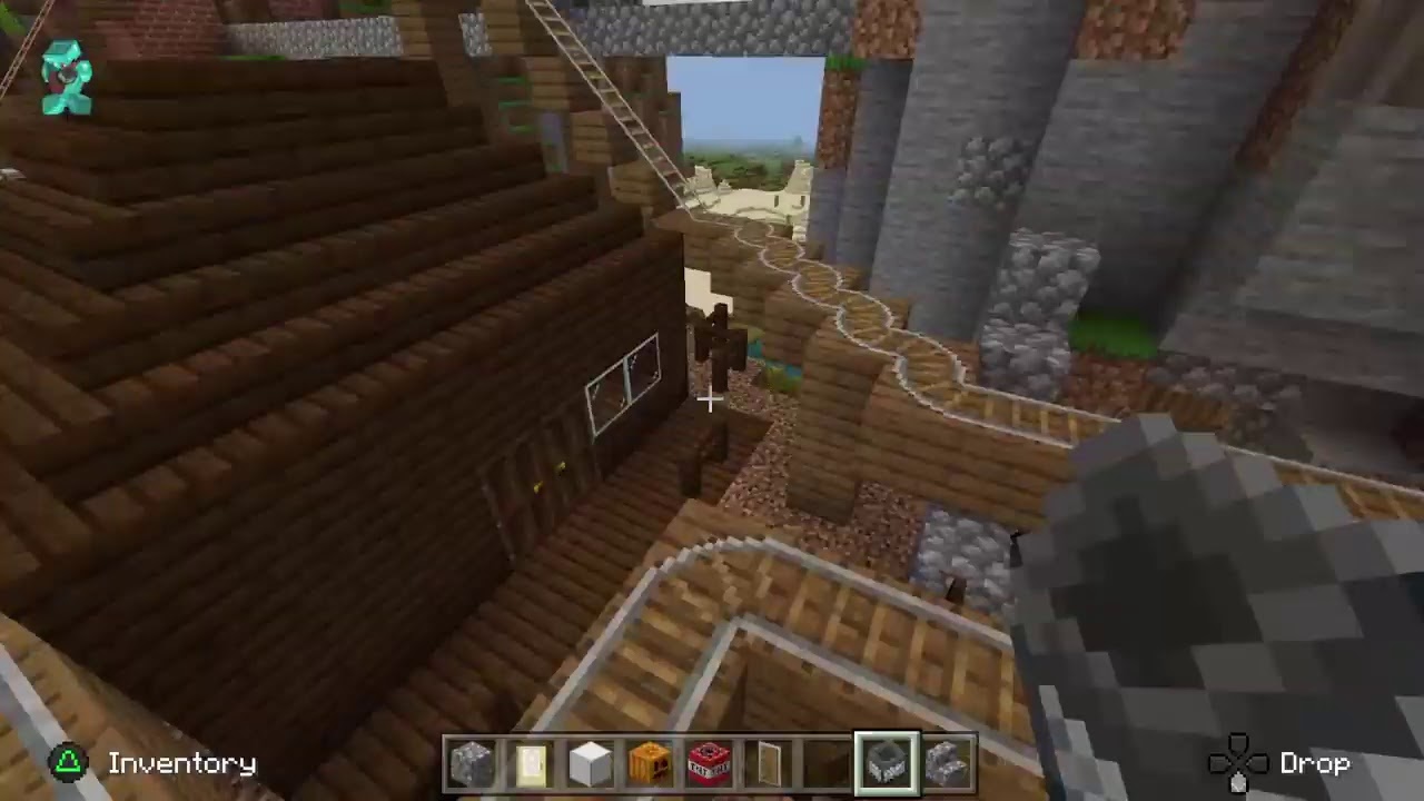 Minecraft cliff side base returns - YouTube