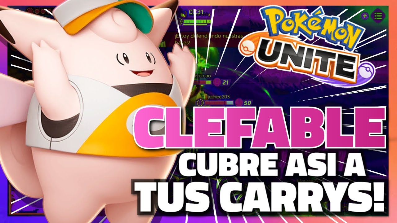 EL POKEMON MAS USADO!! la MEJOR BUILD de CLEFABLE😱 Pokemon Unite - YouTube