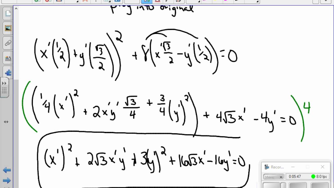 Rotating Conic Sections - YouTube