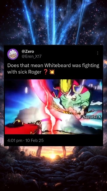Does that mean Whitebeard was fighting with sick Roger 💥#whitebeard # ...