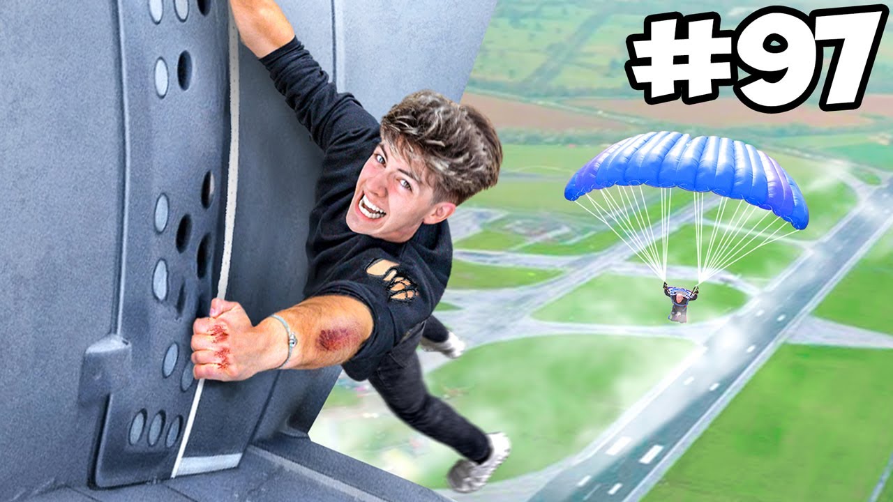 Attempting 100 Extreme Stunts In 24 Hours - YouTube