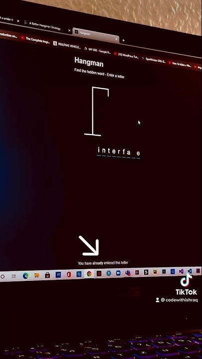 Hangman game app with React.js #shorts - YouTube