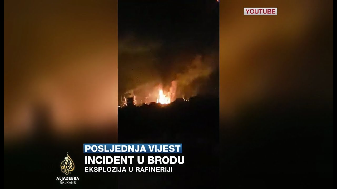 Snažna eksplozija u rafineriji Bosanski Brod - YouTube