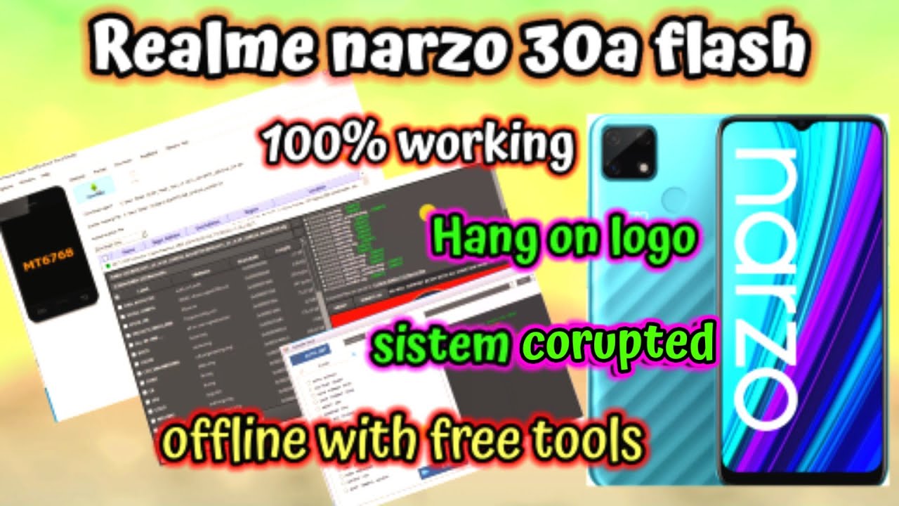 Realme narzo 30a(rmx 3171) flash with sp flash tool. - YouTube