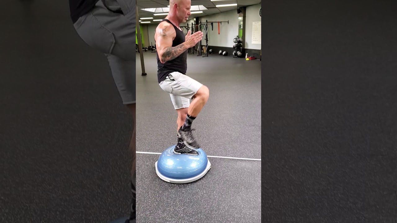 Single Leg Bosu Step Up - YouTube