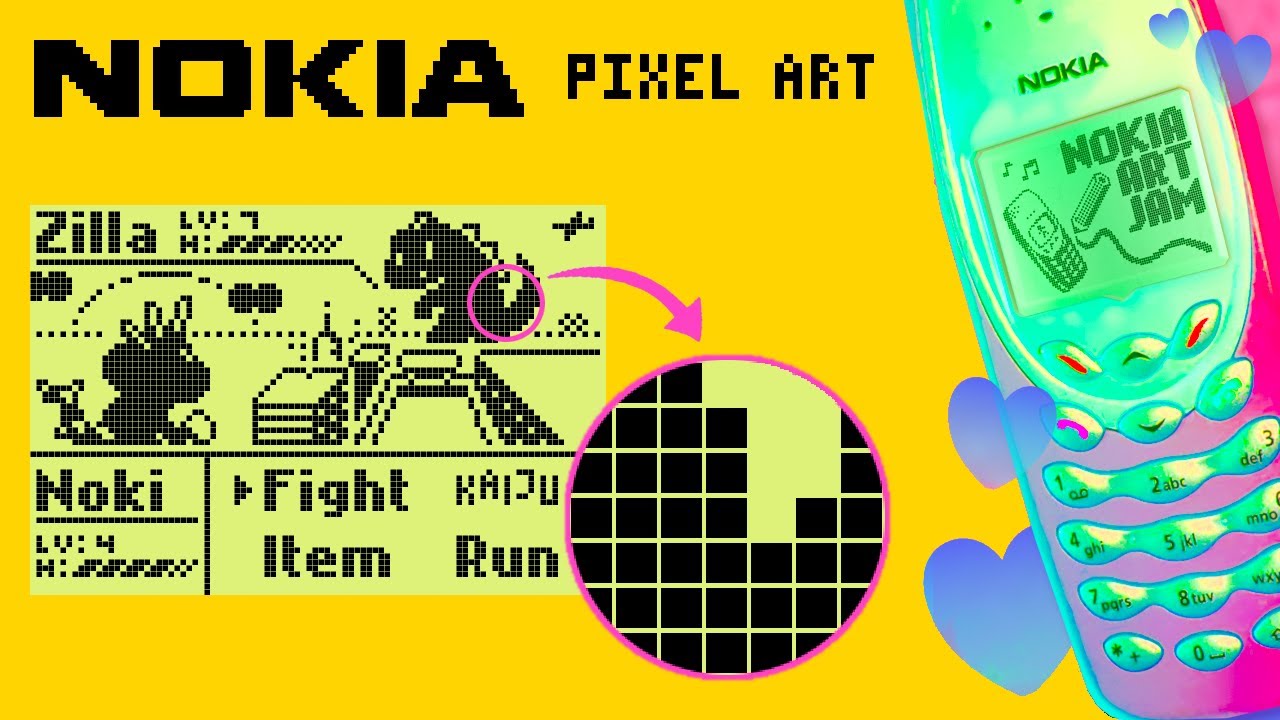 Making pixel art for a Nokia phone | Nokia Art Jam 2 - YouTube
