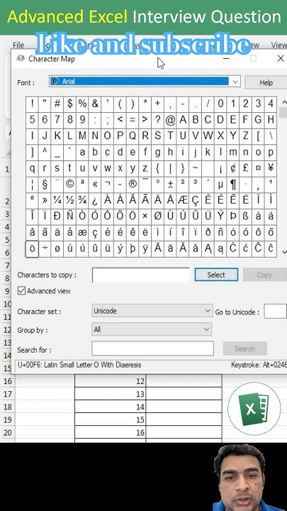 CHAR function in excel | CHAR formula in excel | excel interview questions tips tricks - YouTube