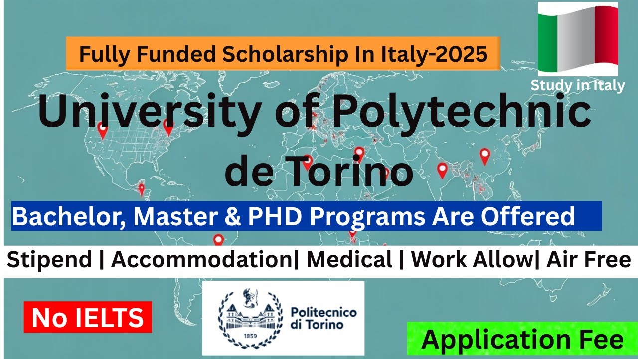 Application process for Polytechnic de Torino, Italy 2025 | No IELTS ...