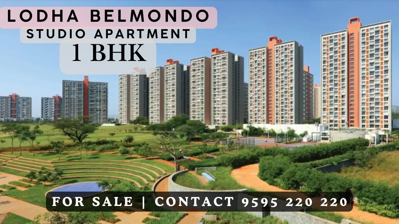 1 bhk studio apartment in Lodha Belmondo Pune| 100 acre golf course ...