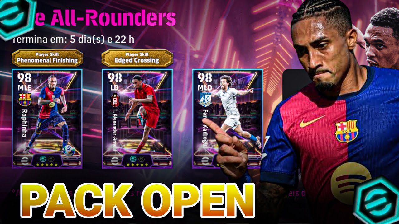 PACK OPENING NA BOX SHOW TIME THE ALL-ROUNDERS NO EFOOTBALL 25 MOBILE - YouTube
