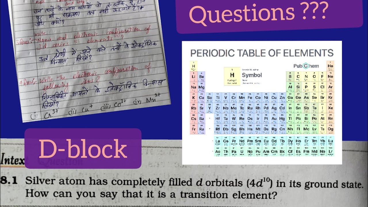 D-block #electronic configuration #trick Part 1 - YouTube