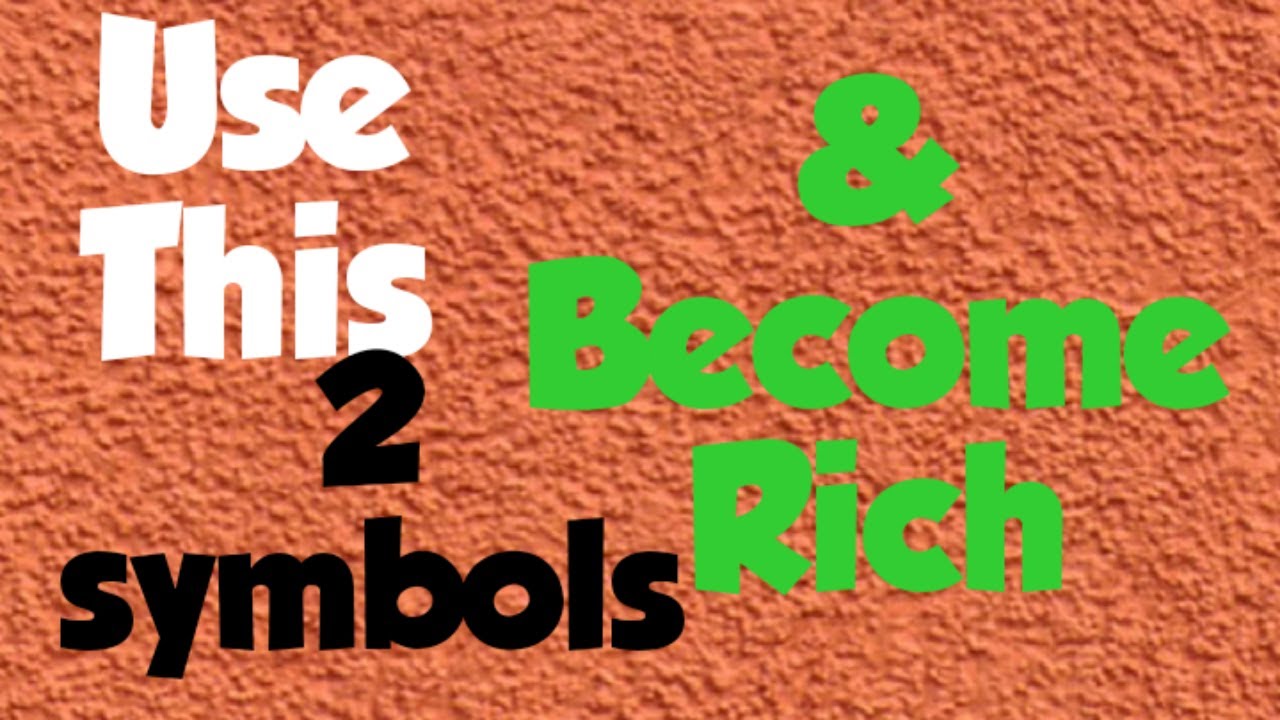 Use these 2 Symbols together and Become Wealthy and Rich#symbols ,#USA ...