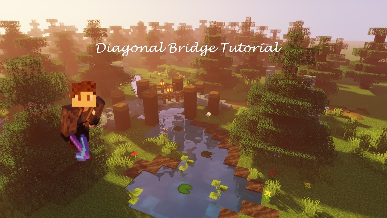 Small Diagonal Bridge | A Minecraft Tutorial - YouTube