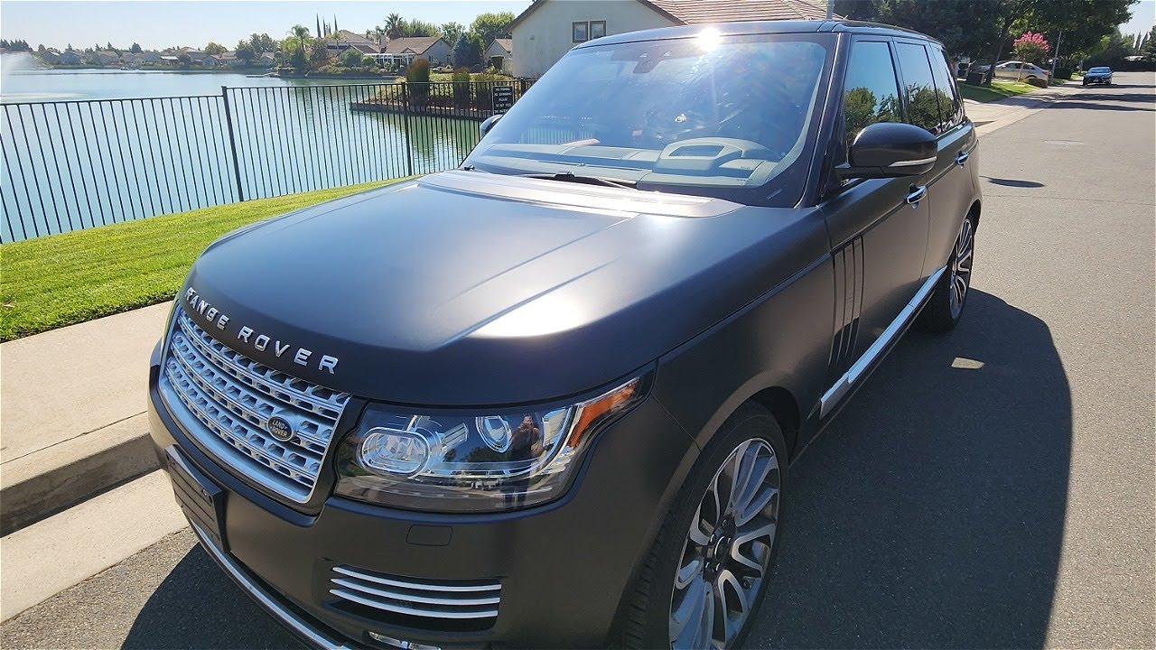 Range Rover AutoBiography wrapped in "Satin Black" #3m2080 - YouTube
