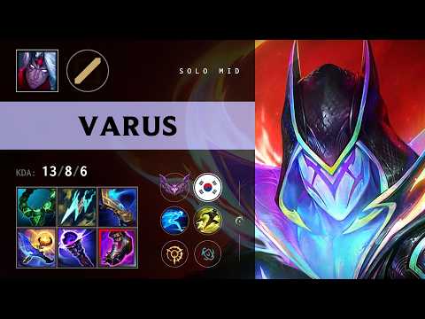 Varus Mid vs Ryze - KR Master Patch 26.15