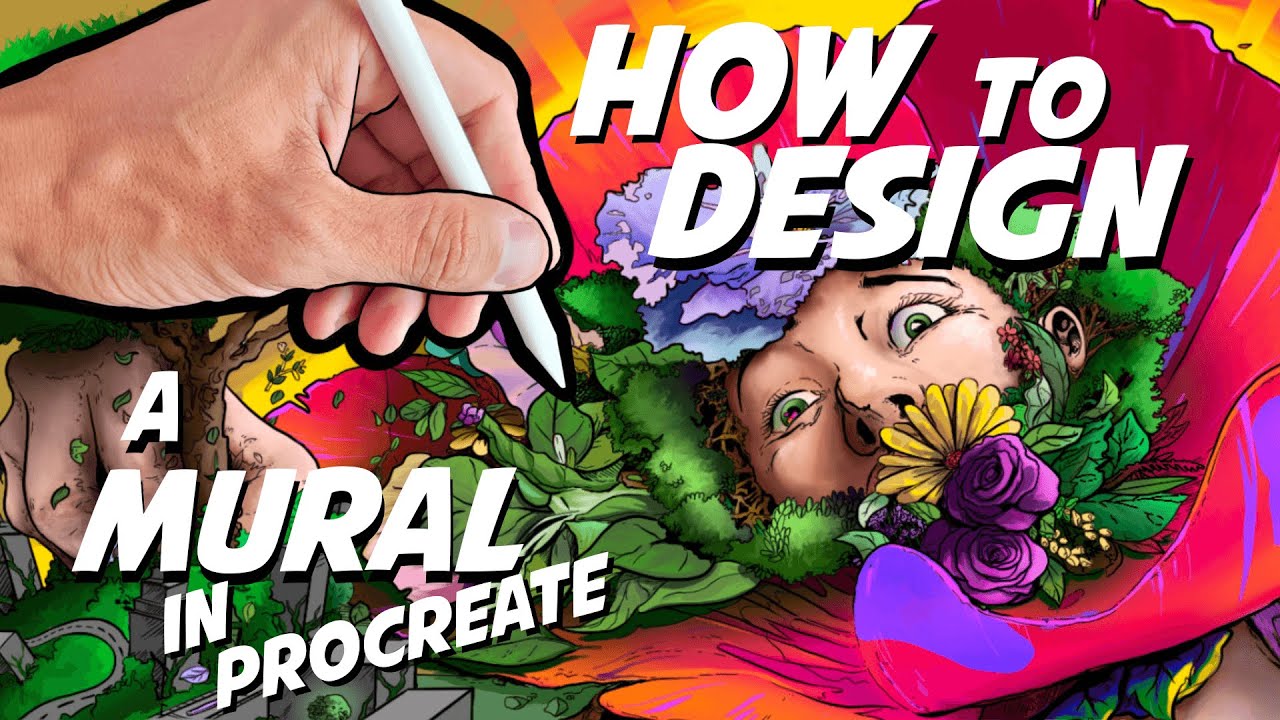 How to Design a Mural : Concept to Finished Drawing - YouTube