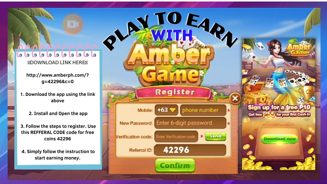 Paano IDOWNLOAD AT MAG REGISTER sa AMBER GAME | PLAY to EARN Mobile App ...