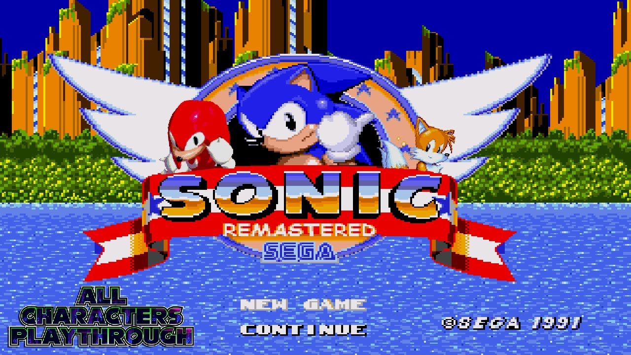 Sonic 1 Remastered (v2.0 Throwback) All Characters Playthrough (1080p ...