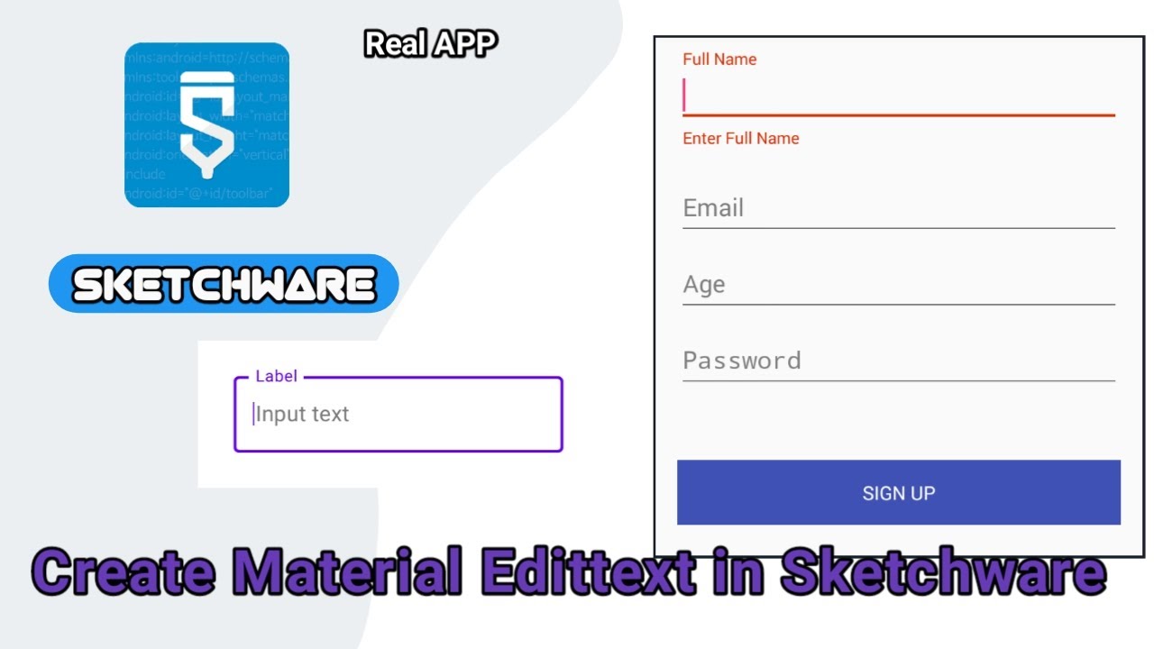 how to create Material Edittext in Sketchware - YouTube