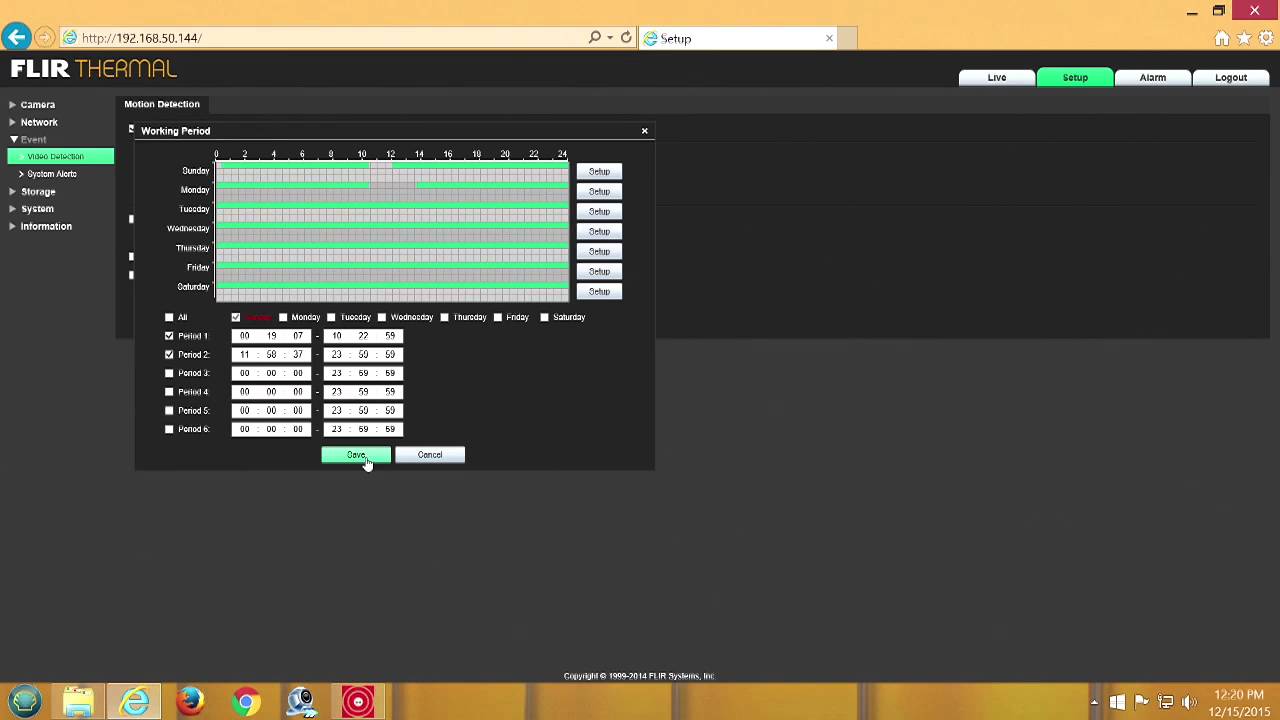 Setting Up Motion Detection on a FLIR TCX Camera Using Web Interface ...