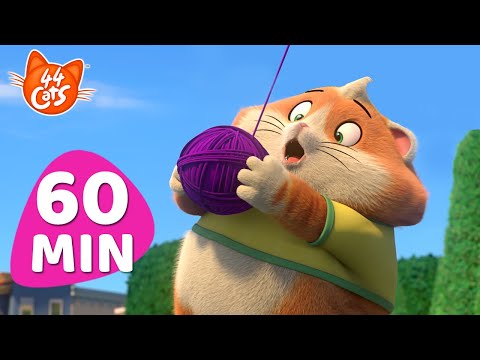 44 Kedi | 60 DAK | Parkta Eğlence: Buffykedilerle oyun zamani! 🌳🥎️😺