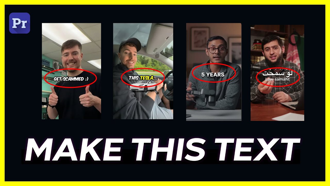 How To Create Animated Subtitles | QUICK AND EASY |adobe premiere pro ...