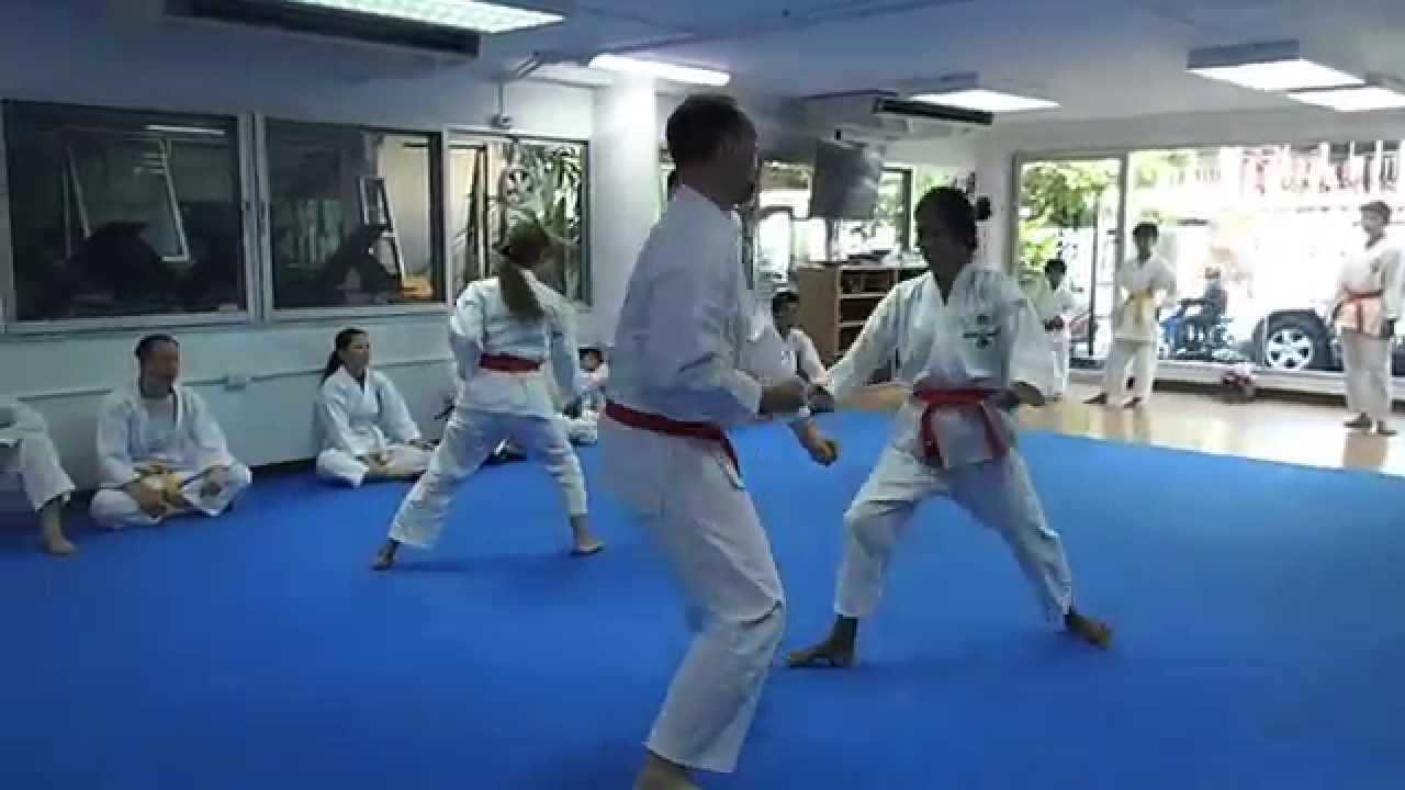 Orange Belt (8th Kyu) To Blue Belt (7th Kyu) Kumite - YouTube