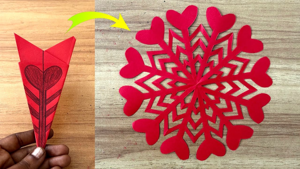 How to Paper cut heart to heart / heart shaped / DIY Heart / Paper ...